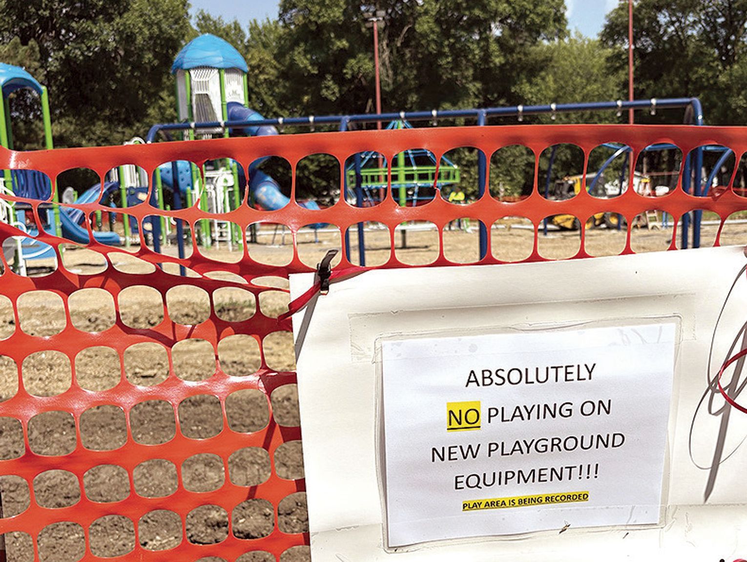 Park playground a work in progress